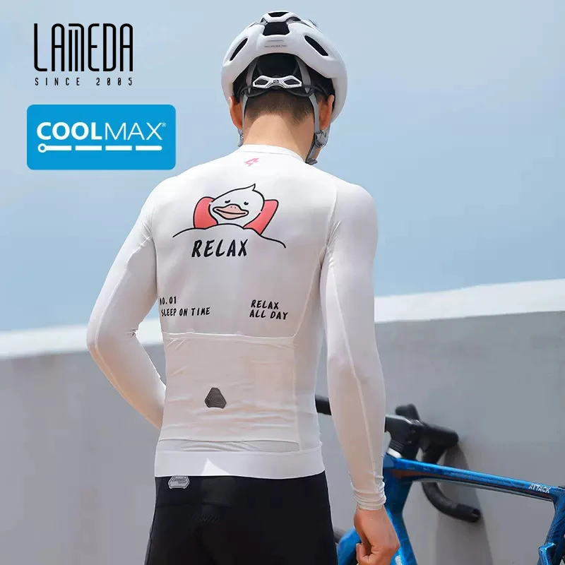 LAMEDA-Professional-Cycling-Jersey-CoolMax-Quick-Drying-Men-Long-Sleeves-White-Breathable-Summer ...