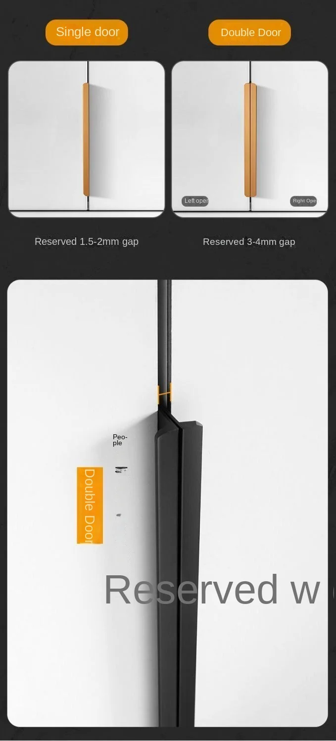 Charnière-paumelle,Armoire cachée en or noir,panneau Chi de cuisine Foy ...