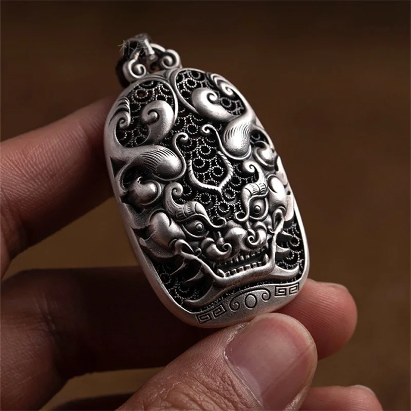 Wealth Pixiu Pendant For Men Women Jewelry High-end 925 Silver Chain ...