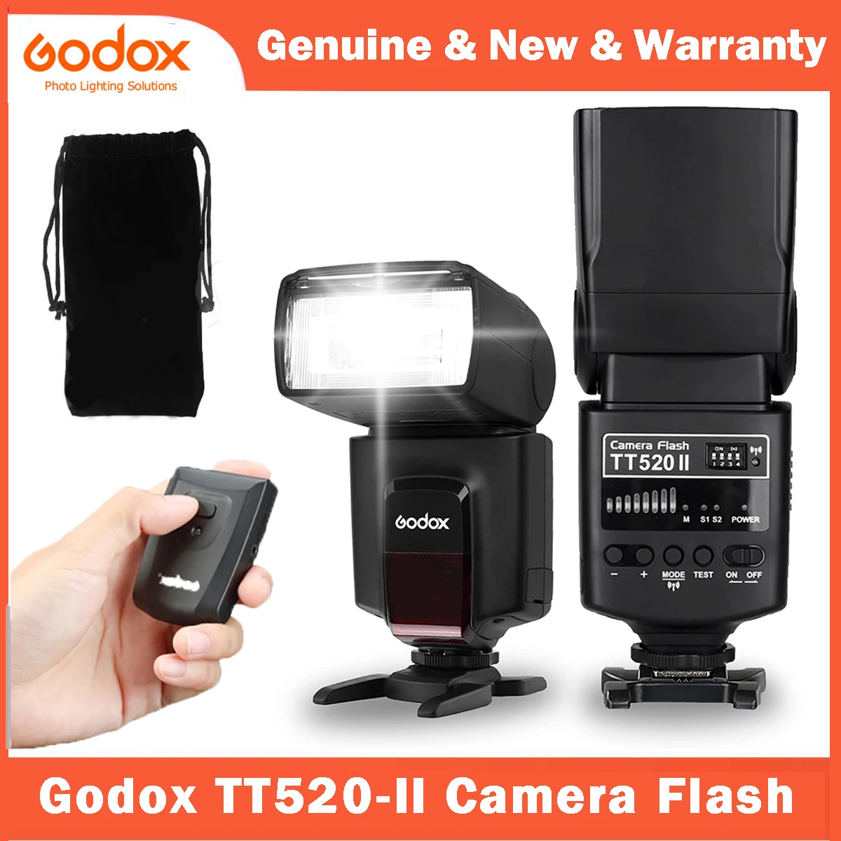 Godox-TT520IIc-mera-sem-fio-Flash-Speedlite-Thinklite-TT520II-com-Build ...