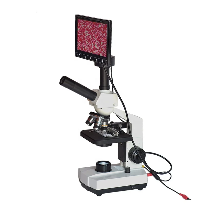 10inch-HD-cell-biological-microscope-one-drop-of-test-Instrument-red ...