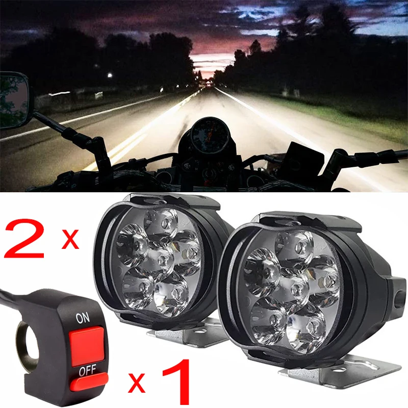 2pcs-Motorcycle-Led-Headlight-12V-High-Bright-Led-Lights-Lamp-for ...