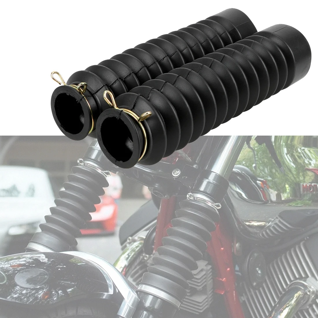 2pcs-Rubber-Motorcycle-Front-Fork-Cover-Gaiters-Gators-Boot-Shock ...