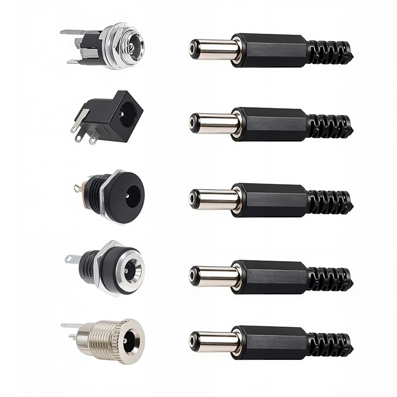 10Pairs DC Power Socket 5.5x2.1mm 5.5*2.5mm Panel Mount DC Power Plug ...