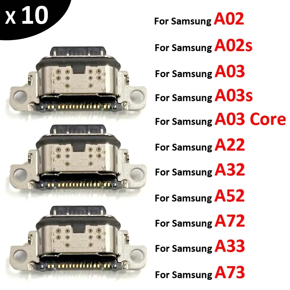 10Pcs USB jack socket connector charger Charging Port For Samsung A02s ...