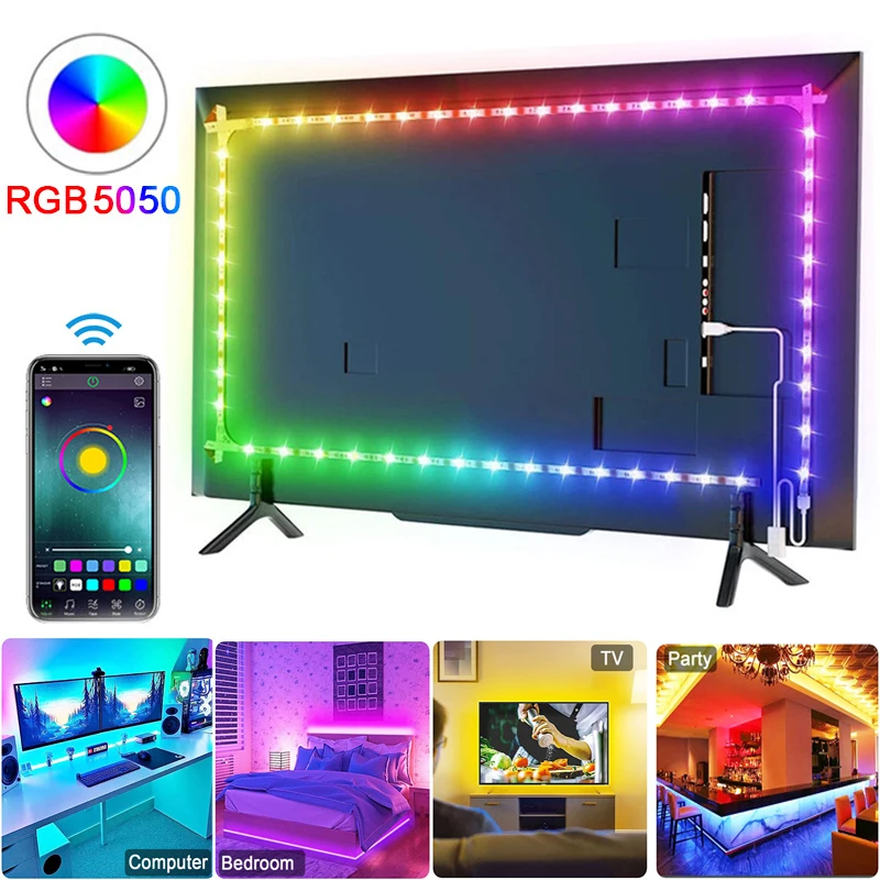 Rgb Led 스트립 빛 5050 WS2812b Led 테이프 침실 Rgbw Usb Led 스트립 Tv, 다채로운 어린이 방 ...