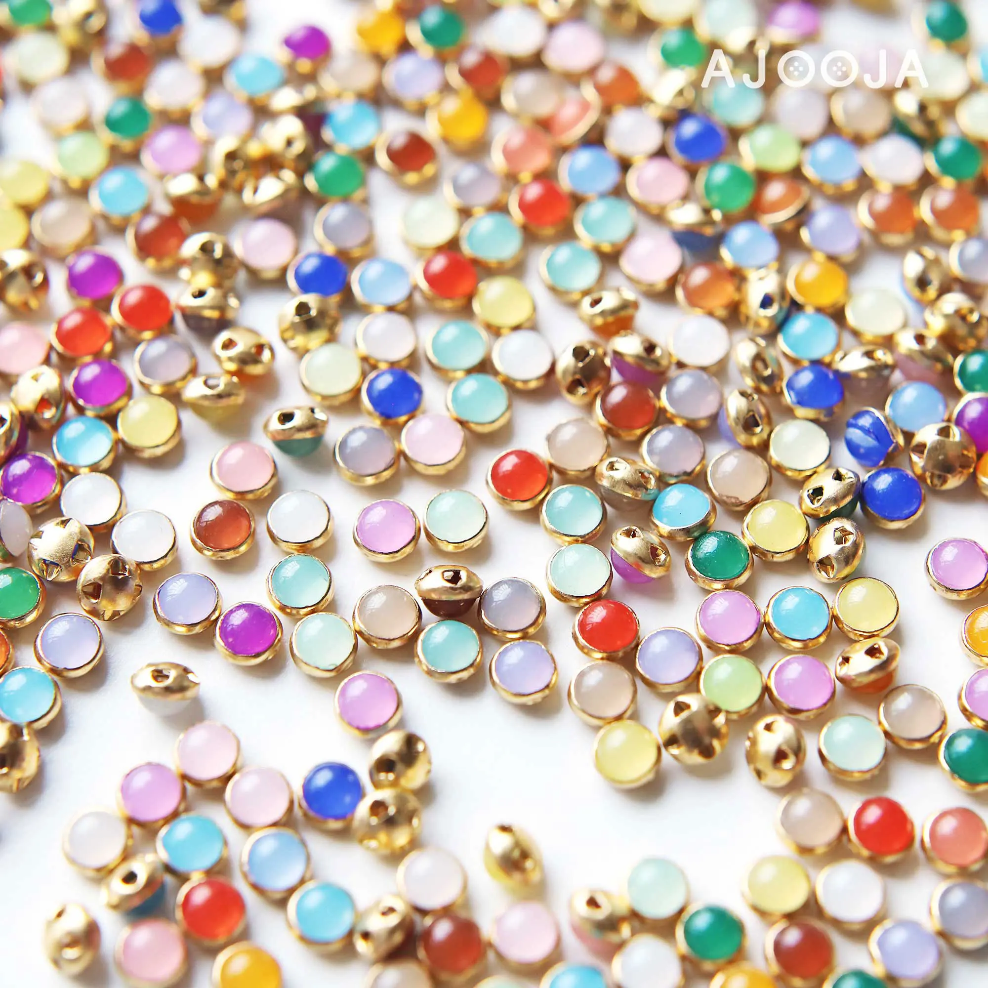 4mm Super Tiny Colored Buttons for Doll Clothes, in 24 Colors, Micro ...