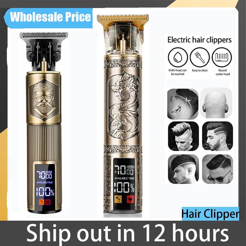 T9-Vintage-Hair-Trimmer-USB-Fast-Charging-Hair-Cutting-Machine-Electric ...