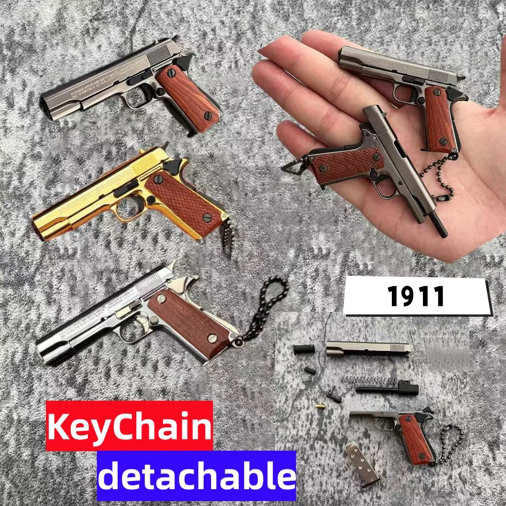 Keychain 1:3 Full Metal Gun Model Alloy Empire 1911 Detachable Toy Gift ...