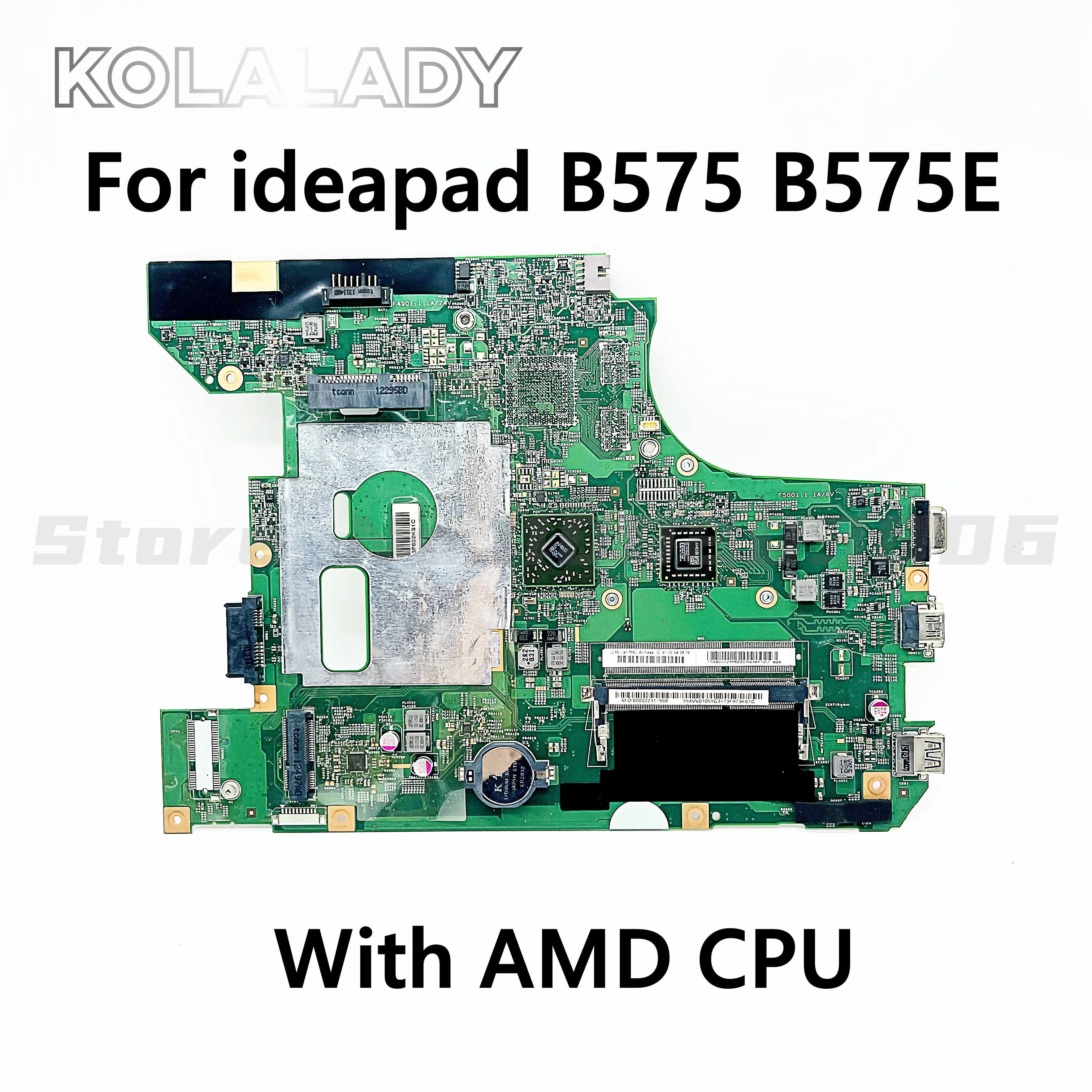 48.4VV01.011 Mainboard For Lenovo ideapad B575 B575E laptop motherboard DDR3 with AMD CPU 100% ...