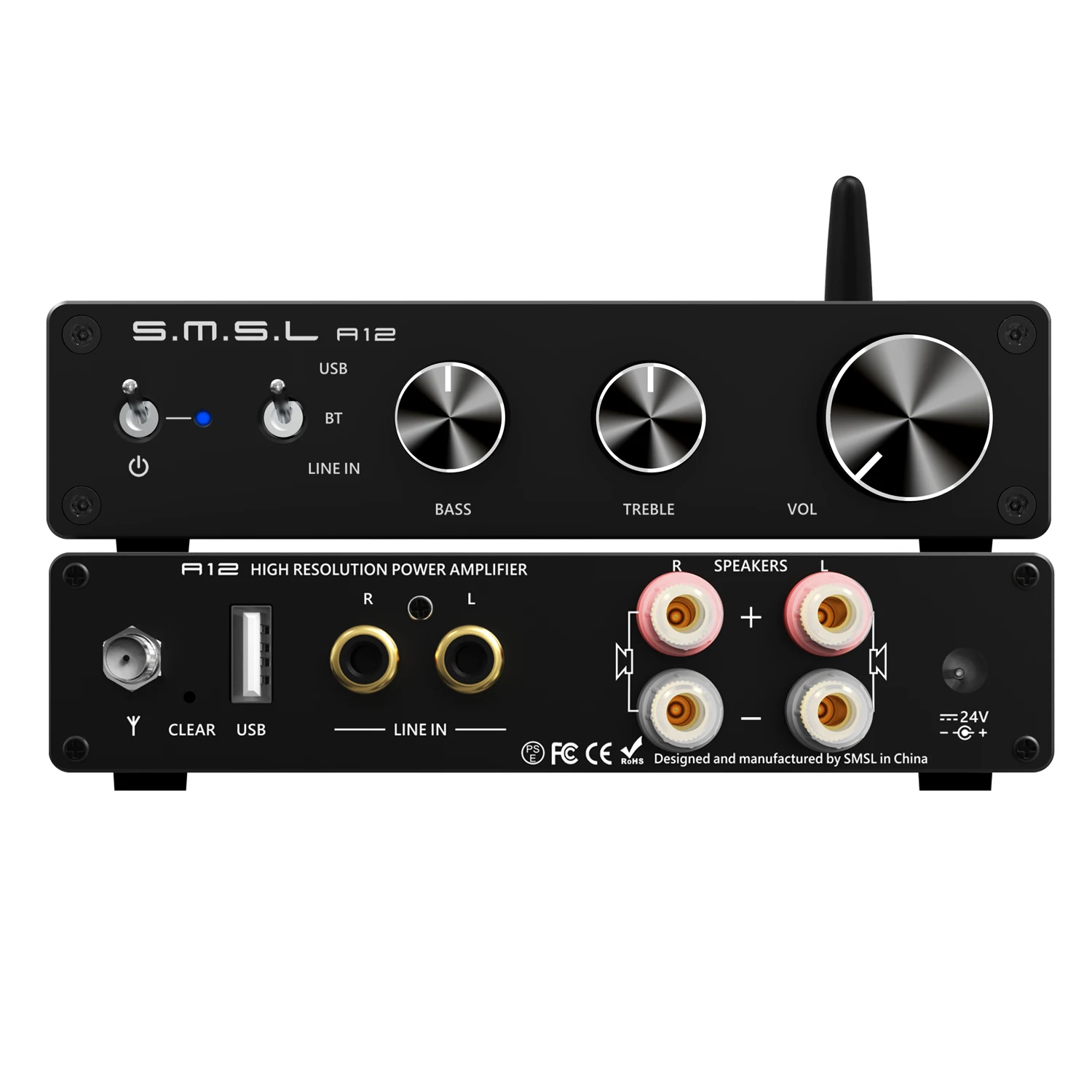 SMSL-A12-BT5-0-Bluetooth-Amplifier-High-Resolution-Power-Amplifier ...