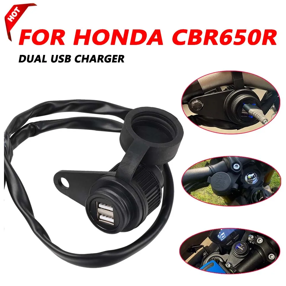 Motorcycle-Dual-USB-Charger-Adapter-for-Honda-CBR650R-CBR-650-R-CBR ...