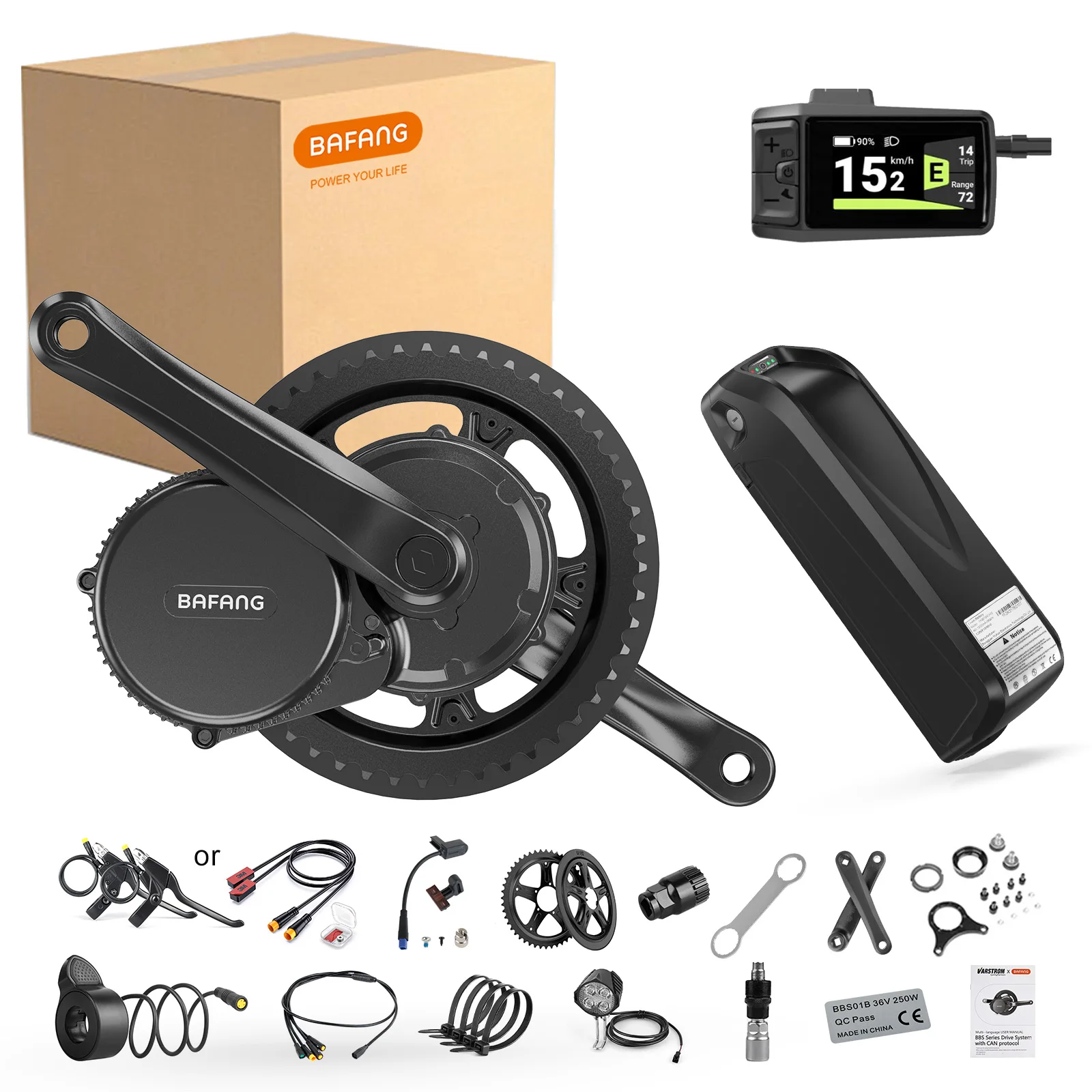 [EU Direct] Silnik centralny BAFANG 250 W 350 W 500 W BBS01B G340 z ...