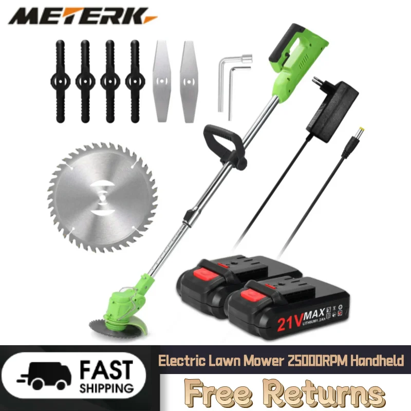 Electric-Lawn-Mower-25000RPM-Handheld-Cordless-Grass-Trimmer-Length ...