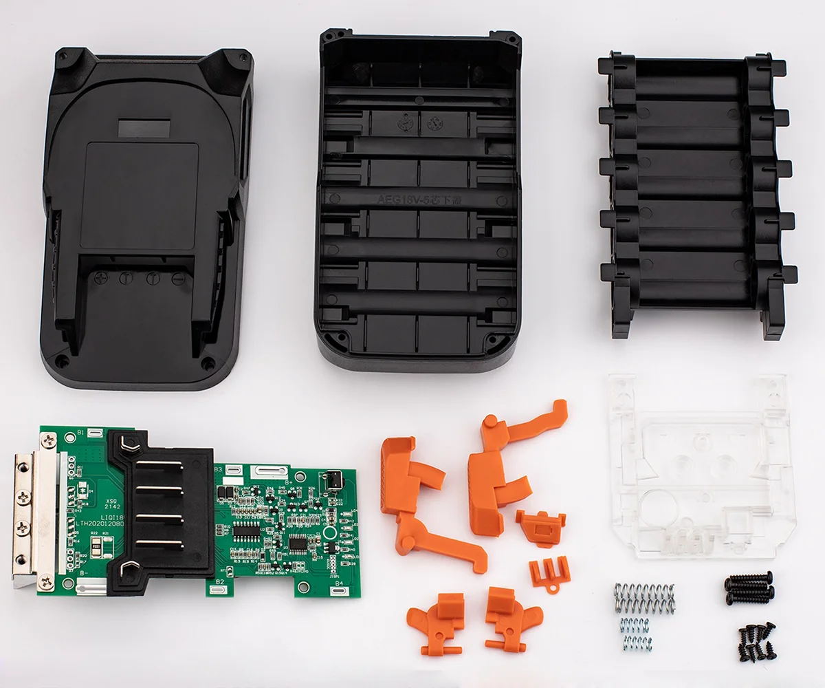 5-18650-For-RIDGID-AEG-18V-Lithium-Battery-Plastic-Case-Protection ...