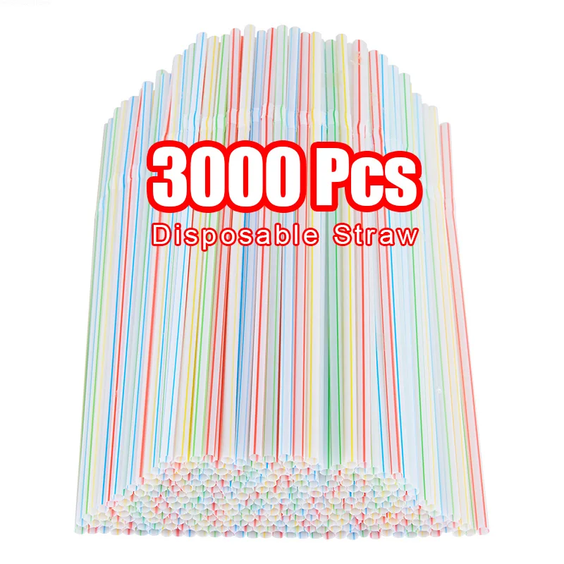 50-3000Pcs-Multicolor-Kitchen-Beverage-Straws-Rietjes-Drinking-Straw ...