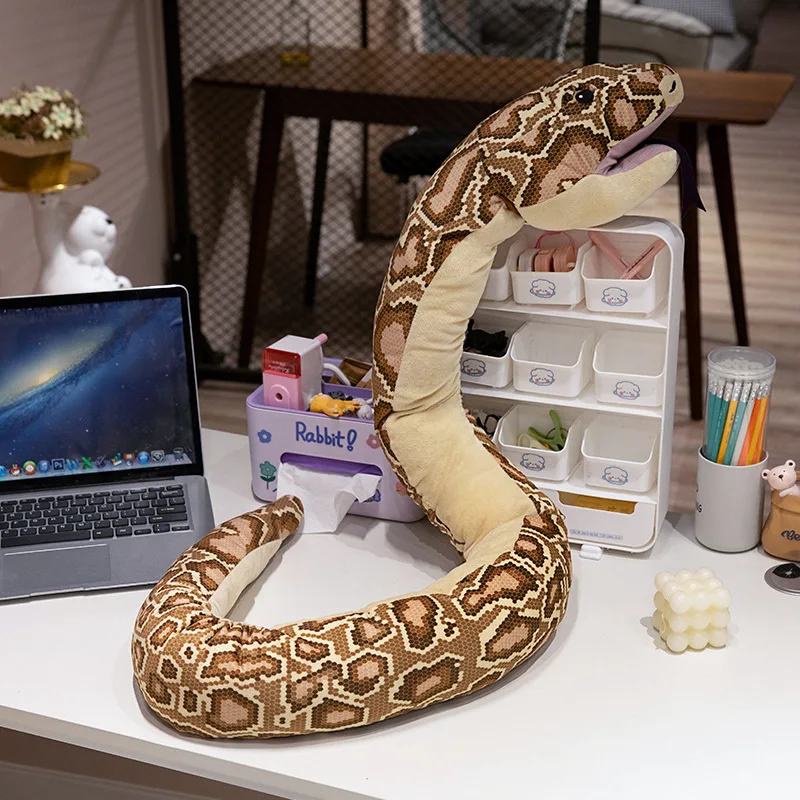Simulation 170cm Giant Python Plushies Doll Stuffed Animal Lifelike ...