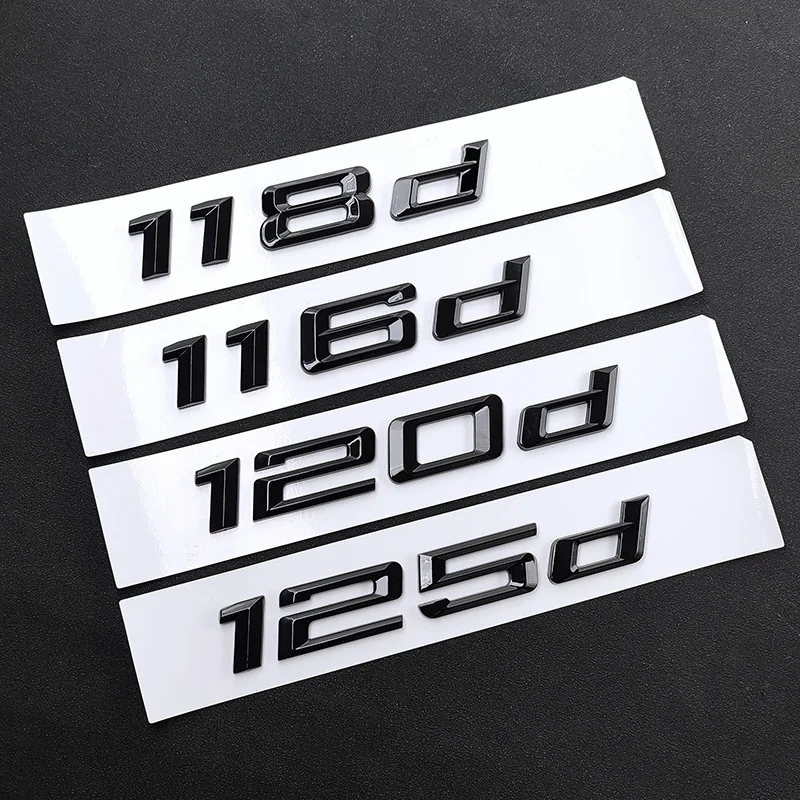 3D-ABS-Black-Logo-114d-116d-118d-120d-125d-128d-130d-Emblem-Letters ...