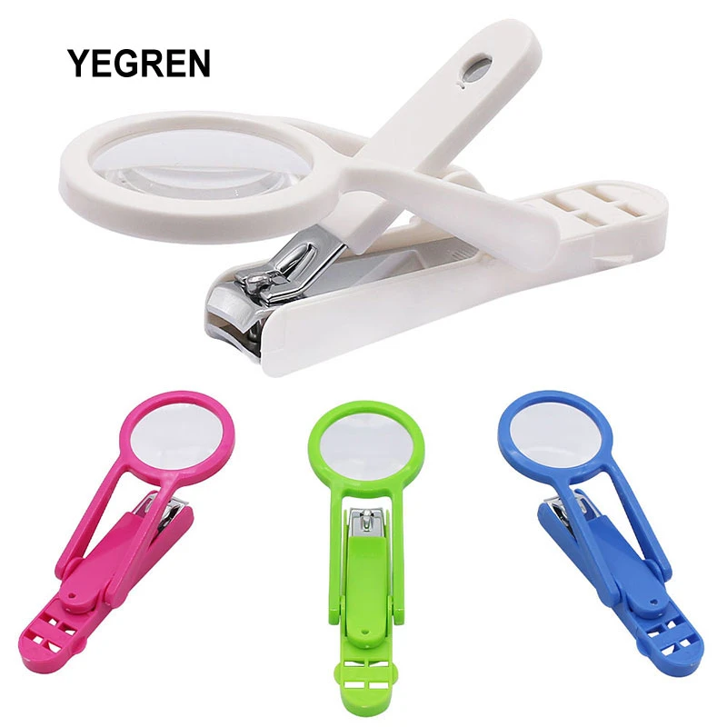 Portable Nail Clipper With Magnifying Glass Flip Magnifier Fingernail ...