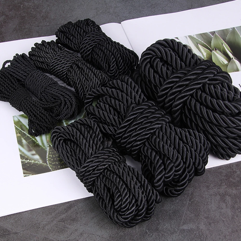 5-Meters-2-3-4-5-6mm-Balck-Color-Braided-Rope-DIY-Accessories-For-The ...