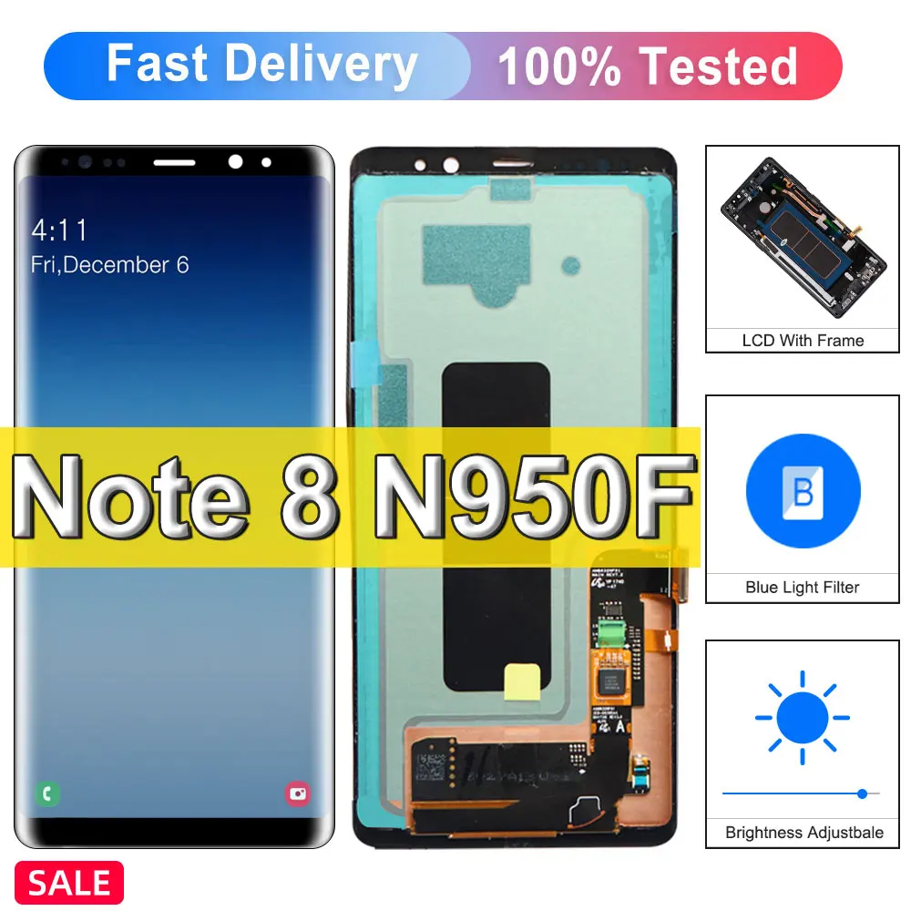 6.3 "original para samsung galaxy note 8 display lcd tela de toque ...