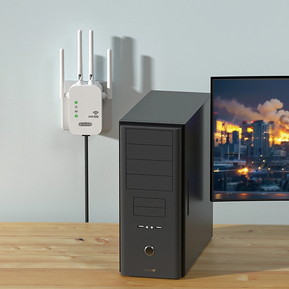 1200Mbps-WiFi-Extender-with-WAN-LAN-Port-Dual-Band-2-4GHz-5GHz-Wi-Fi ...
