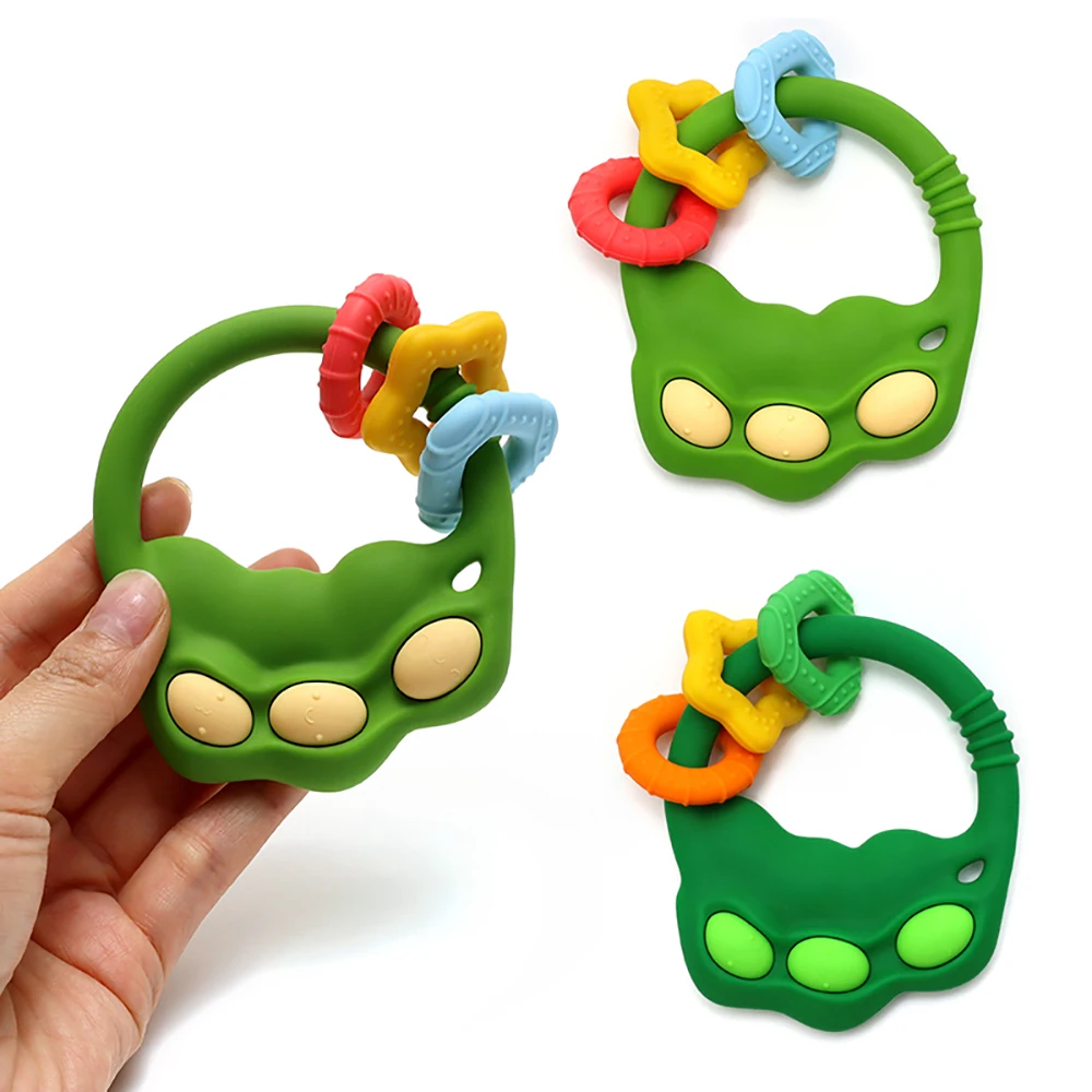 Erduo-Babies-Teething-Ring-Toys-Anxiety-Chew-Things-Sensory-Silicone ...