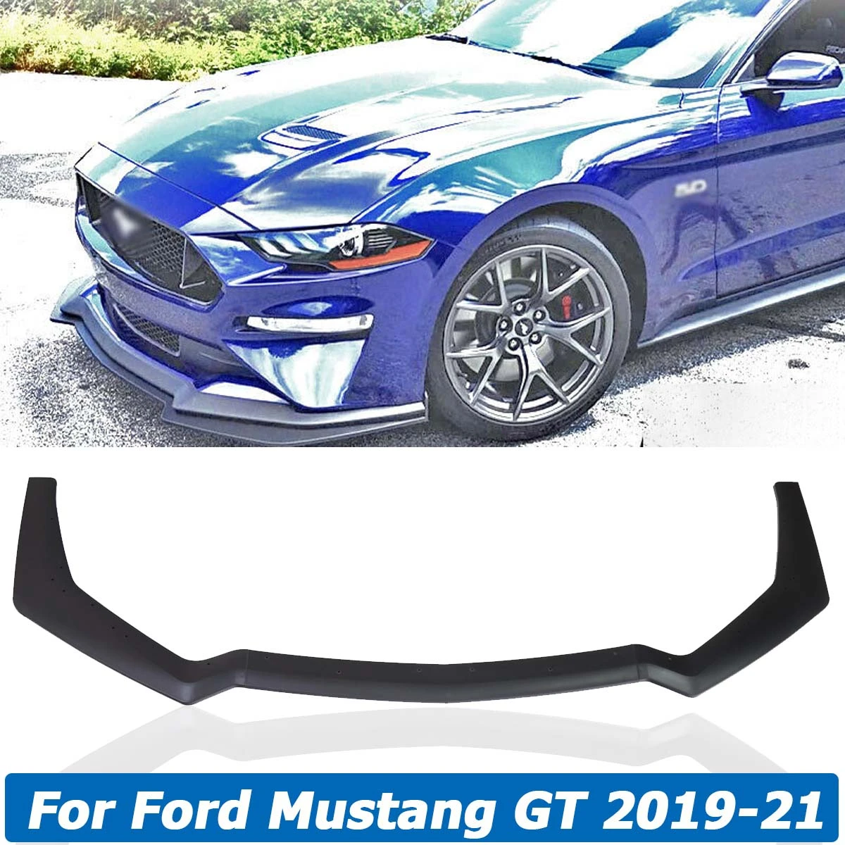 For Ford Mustang Gt Only Front Bumper Lip Spoiler Side Splitter ...
