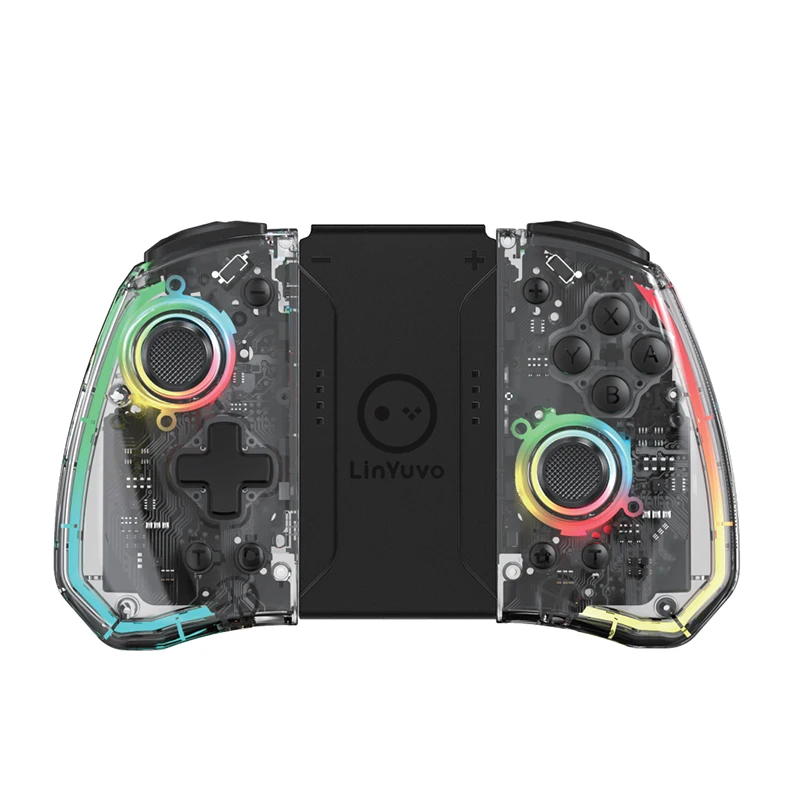 LinYuvo-KS40-Transparent-Style-Wireless-Joy-pad-with-8-Color-LED-for ...