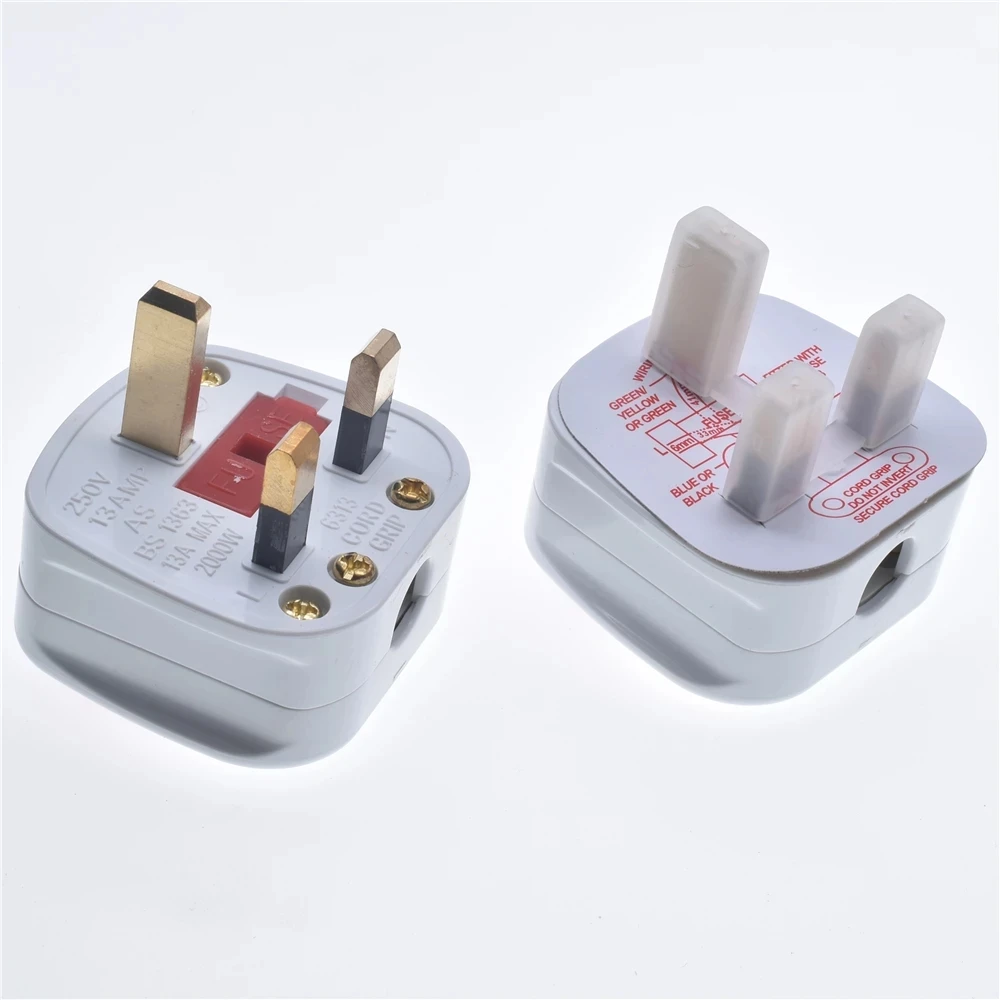UK-White-3-Pin-Switch-250V-13A-AC-Power-Plug-With-Switch-Male ...