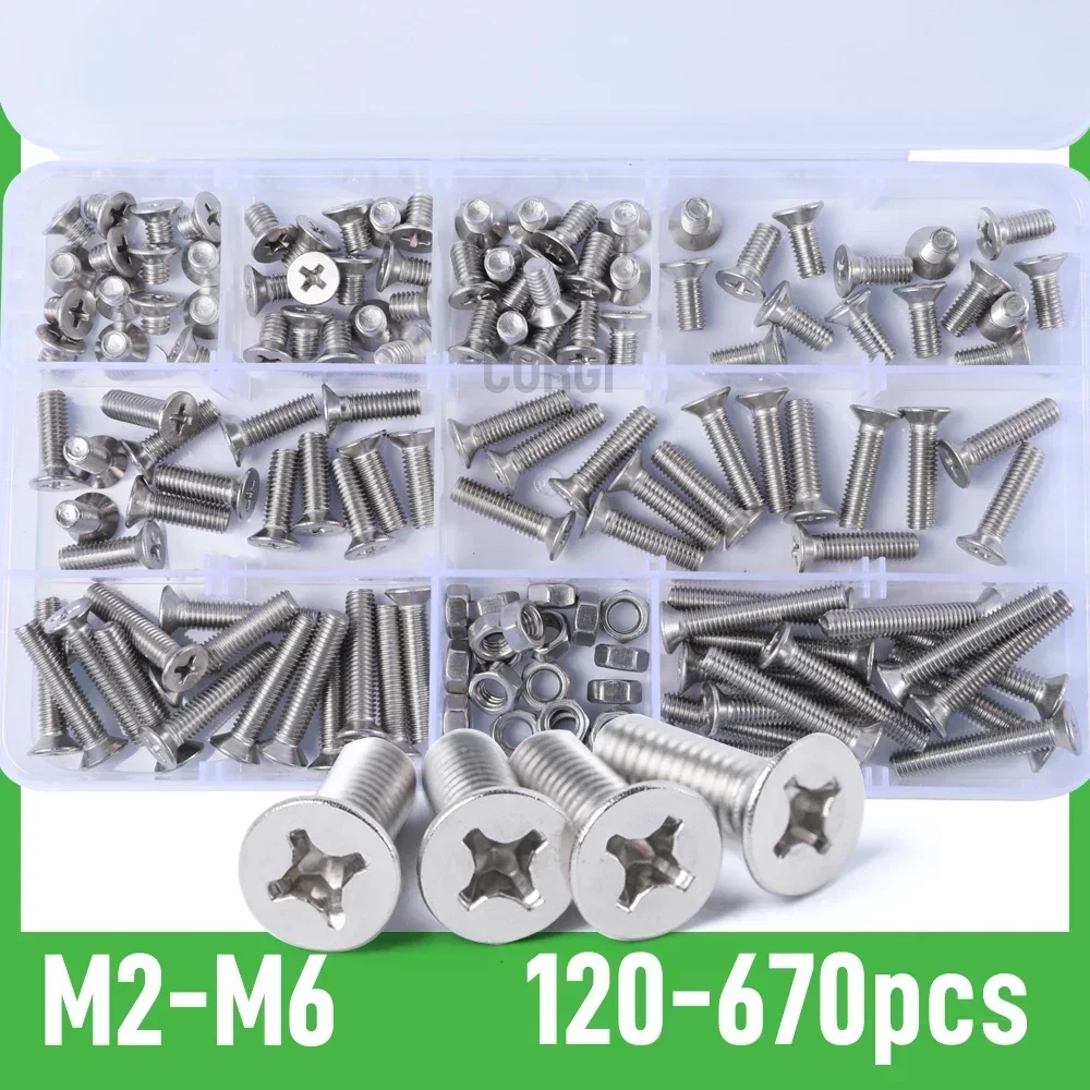 120-670-Flat-Head-Phillips-Drive-Screws-Assortment-Kit-M2-M2-5-M3-M4-M5 ...