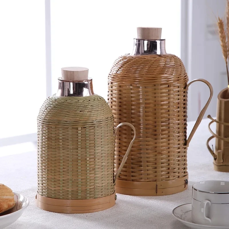 Kettle-Household-Handmade-Bamboo-Traditional-Thermos-Kettle-Wooden ...