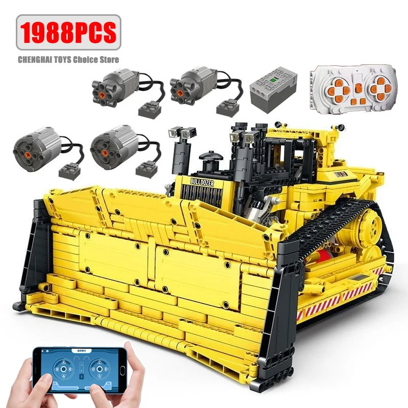 Technical-Car-APP-Remote-Control-Moter-Power-Mechanical-Bulldozer ...