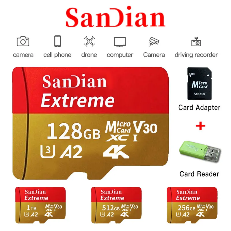 Tarjeta-micro-TF-de-alta-velocidad-dispositivo-de-1TB-512GB-Clase-10 ...