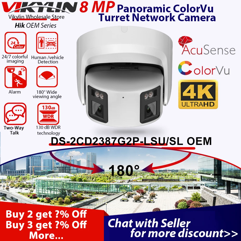 Vikylin-Dual-Lens-Outdoor-Security-Camera-8MP-For-Hikvision-DS ...