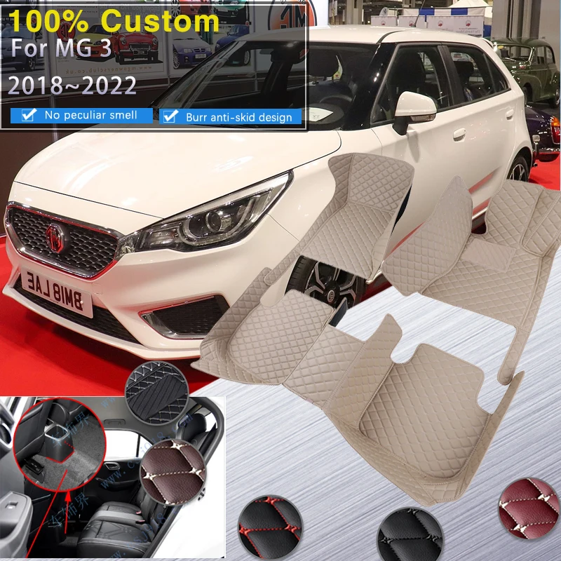 Car-Floor-Mats-For-MG3-MG-3-2018-2022-Durable-Luxury-Leather-Mat-Rugs ...