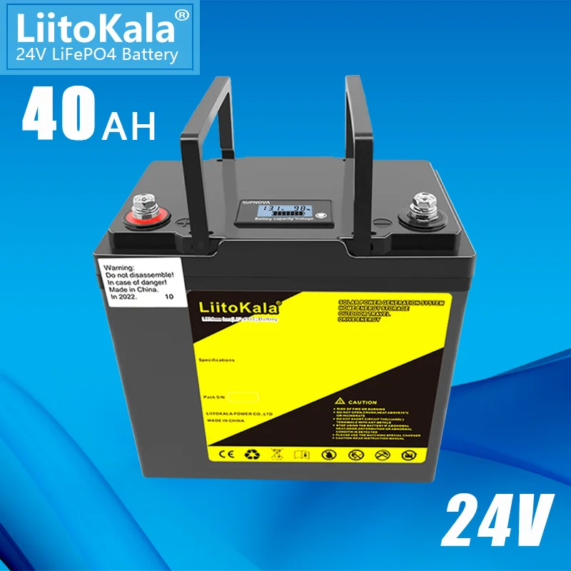 LiitoKala 24V 40Ah 30Ah Lifepo4 Battery Pack With 50A BMS For Inverter ...