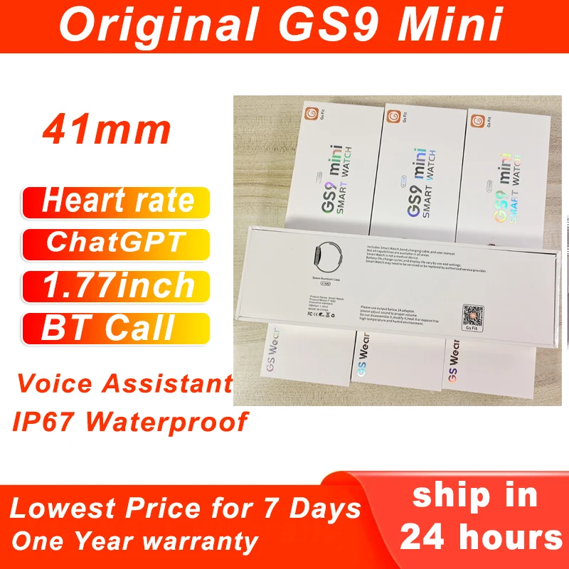 ChatGPT-Mini relógio inteligente para mulheres, IP67 impermeável, smartwatch esportivo para ...