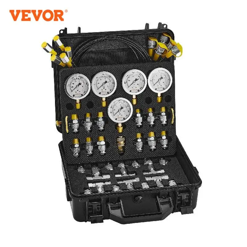 VEVOR-Hydraulic-Pressure-Test-Kit-Excavator-Hydraulic-Test-Gauge-Set ...