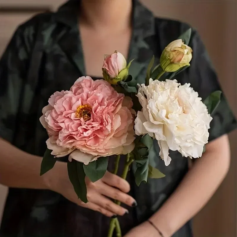 Peony-Simulation-Flowers-Home-And-Living-Room-Artificial-Flower ...