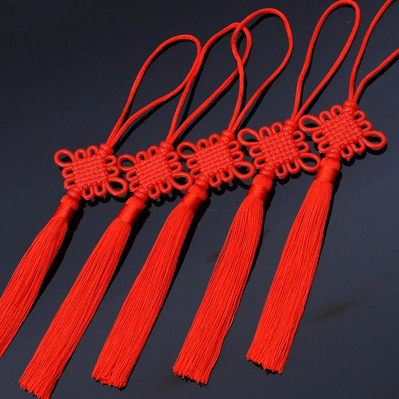5pcs 24cm New Acrylic Plastic Chinese Tassel Small Big Red Festive ...