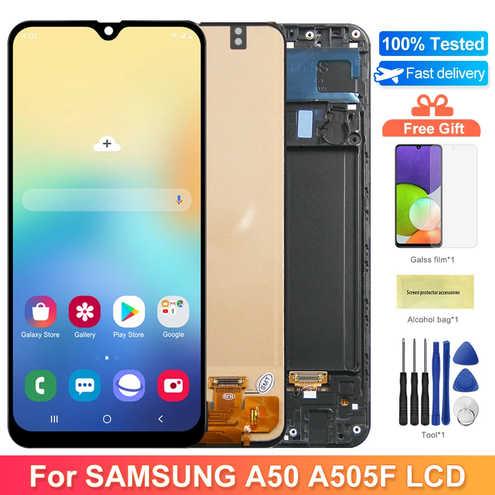 tft A50 Display Screen With Frame, for Samsung Galaxy A50 A505 A505FN/DS A505F/DS LCD Display ...