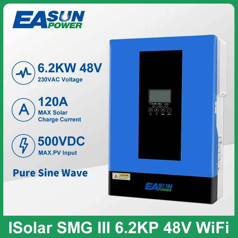 EASUNPOWER-Hybrid-Solar-Inverter-6200W-Pure-Sine-Inverter-120A-MPPT ...