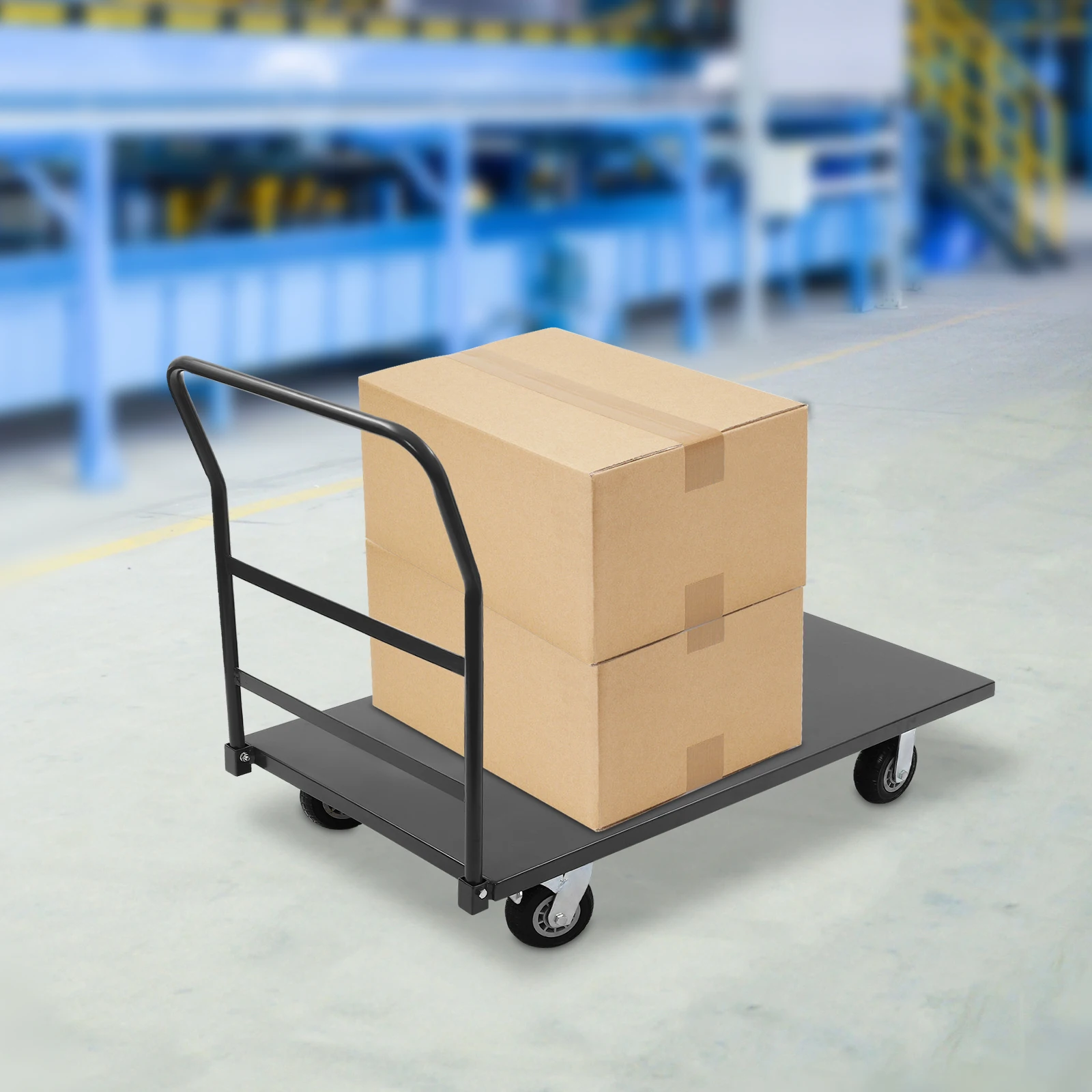 2000 lbs Industrial Flat Dolly Cart, Heavy Duty Cart, Flatbed Hand ...