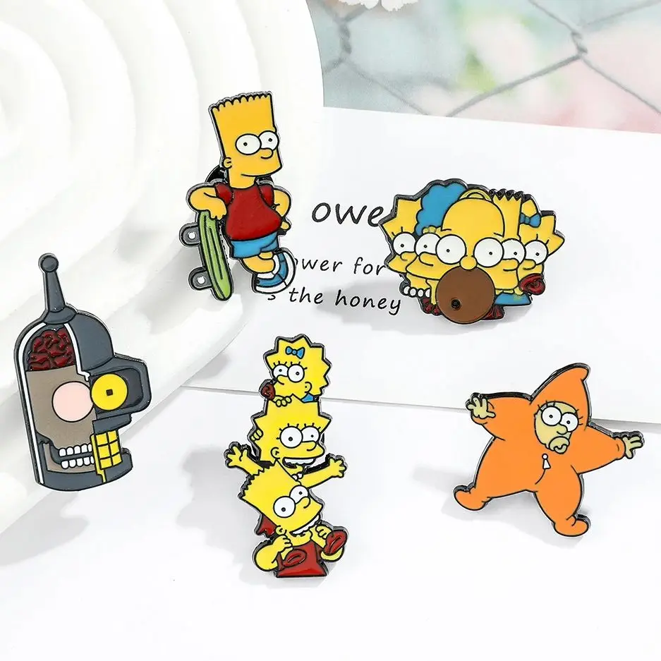 Disney-Comedy-Anime-TV-Homer-Simpson-Series-Enamel-Pins-Brooch-Lapel ...