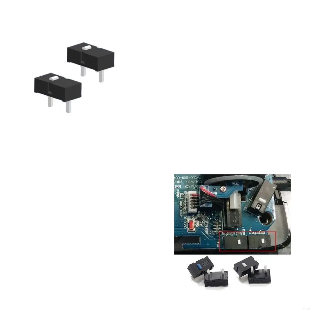 2 Pieces TTC Mouse Micro Switch 2 Pin Blue Dot / White Dot For ...