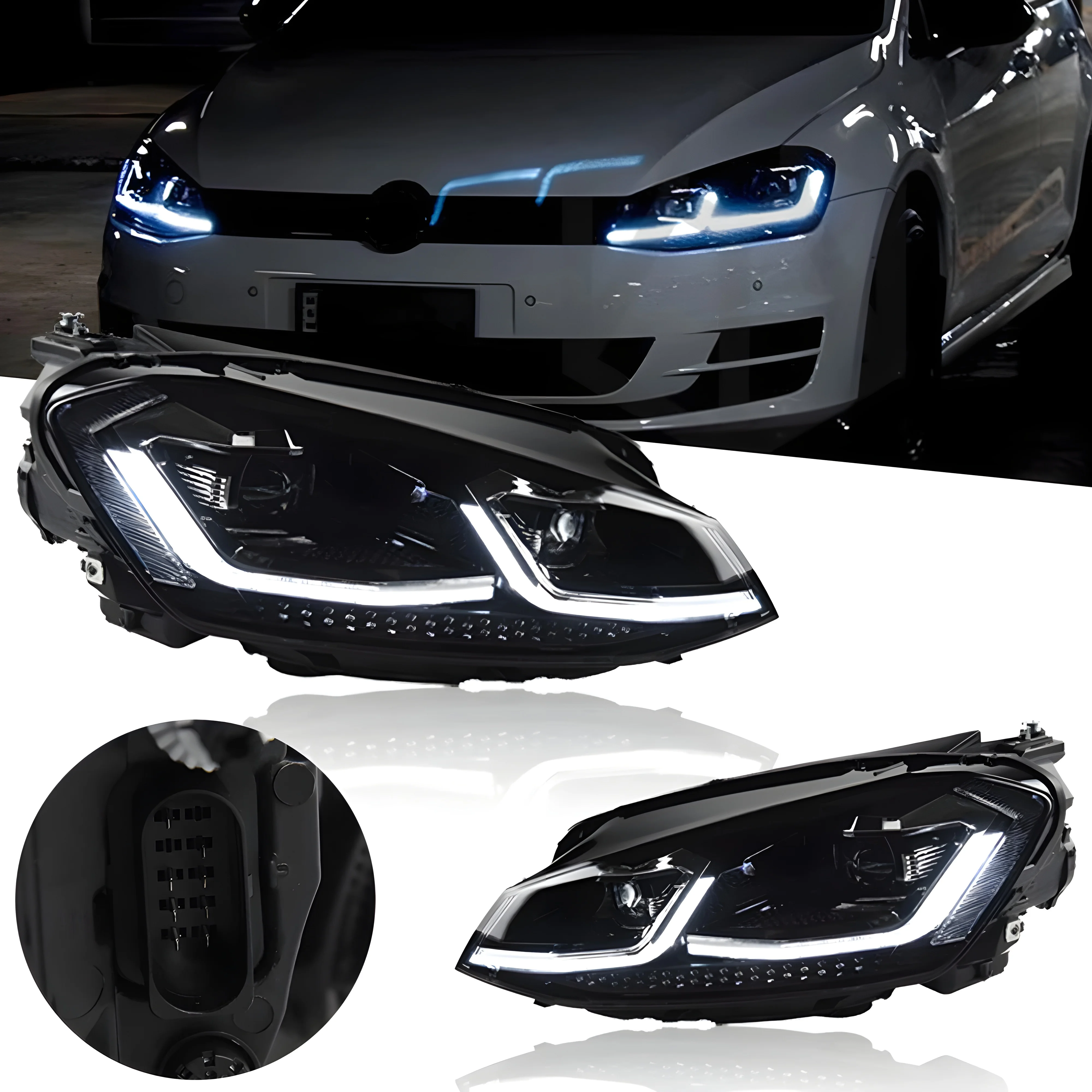 Headlights-For-VW-Golf-7-MK7-Gti-LED-2013-2017-Golf-7-Head-Lamp-Second ...