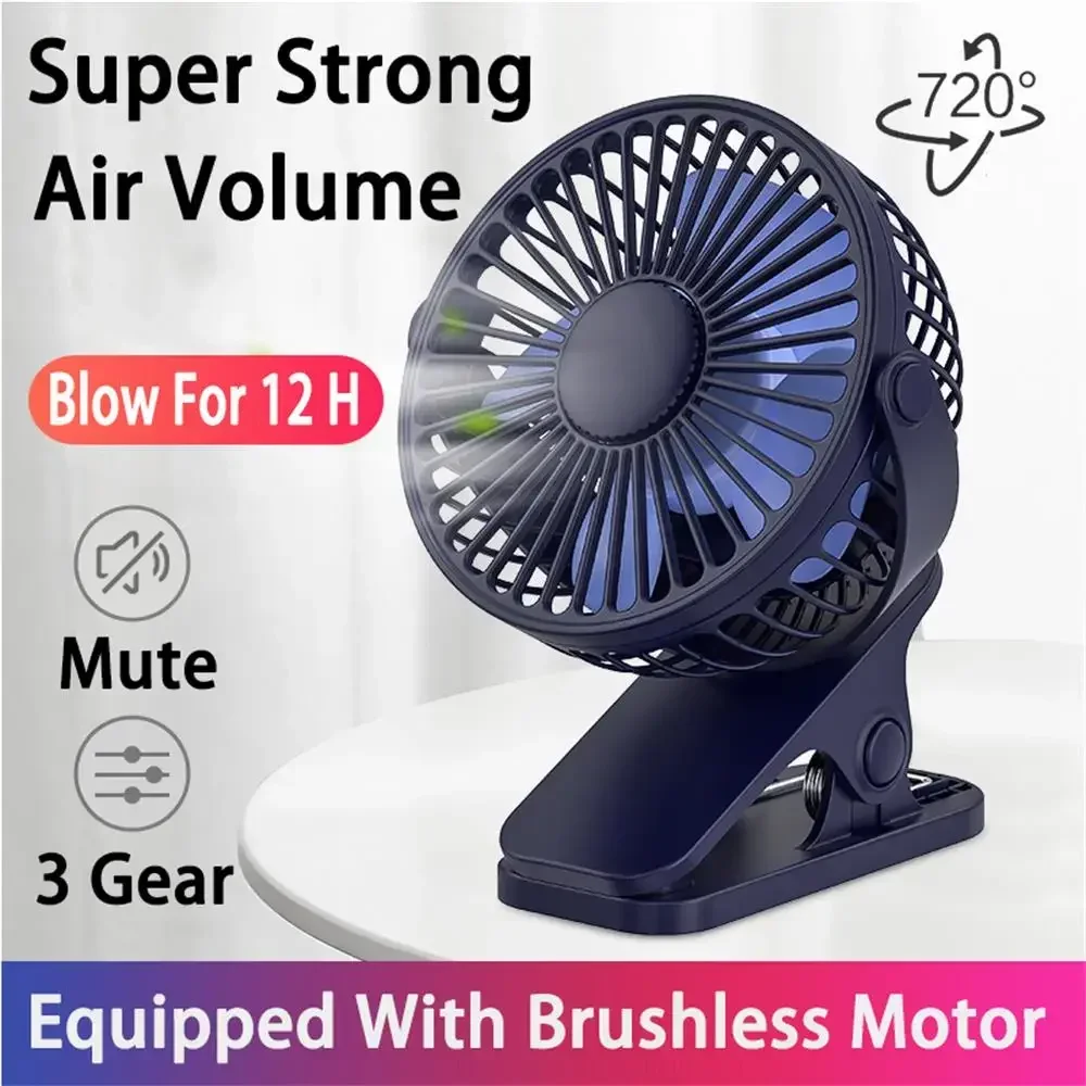 Portable-Mini-Hand-Clip-Fan-USB-Charging-Quiet-Desktop-Electric-Fan ...