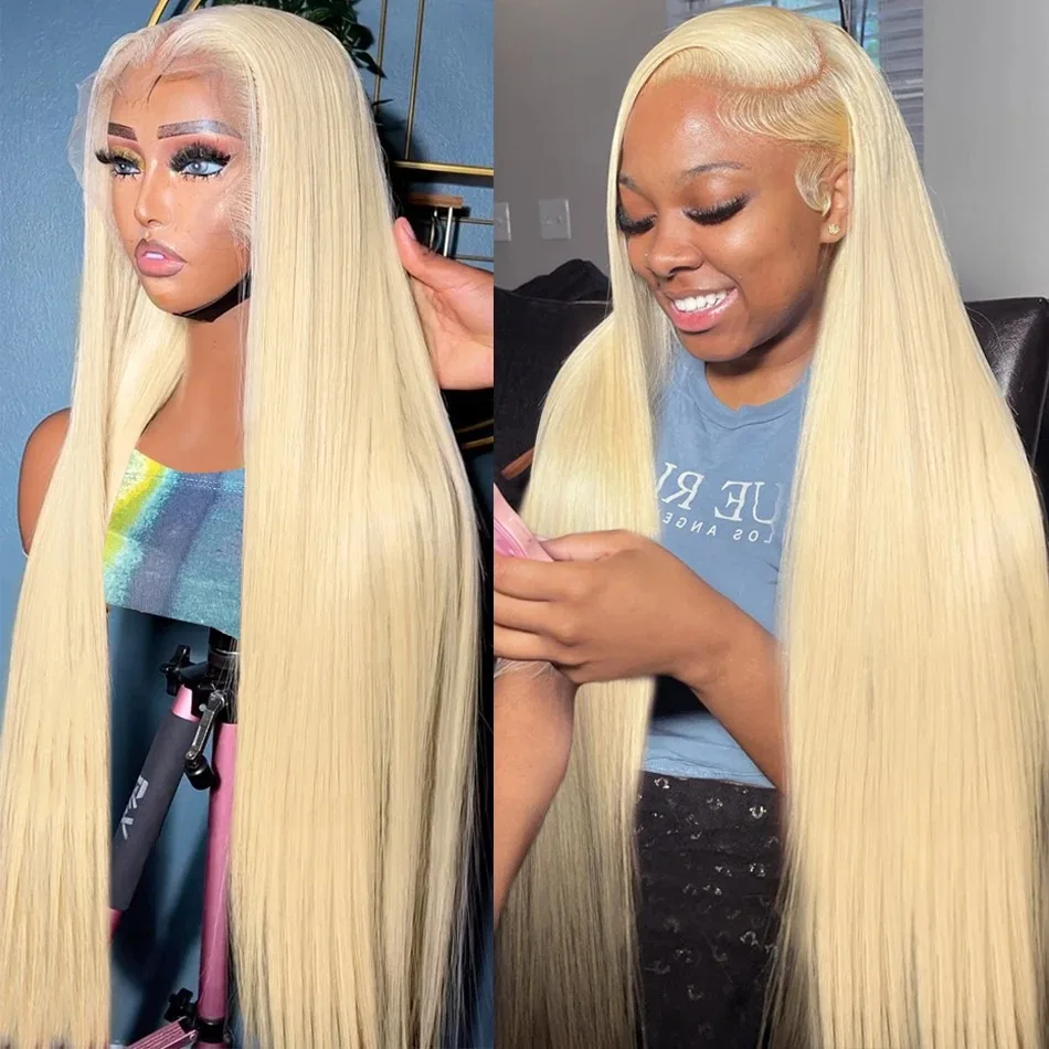 40-Inch-613-Honey-Blonde-Straight-13x4-Lace-Front-Human-Hair-Wigs ...