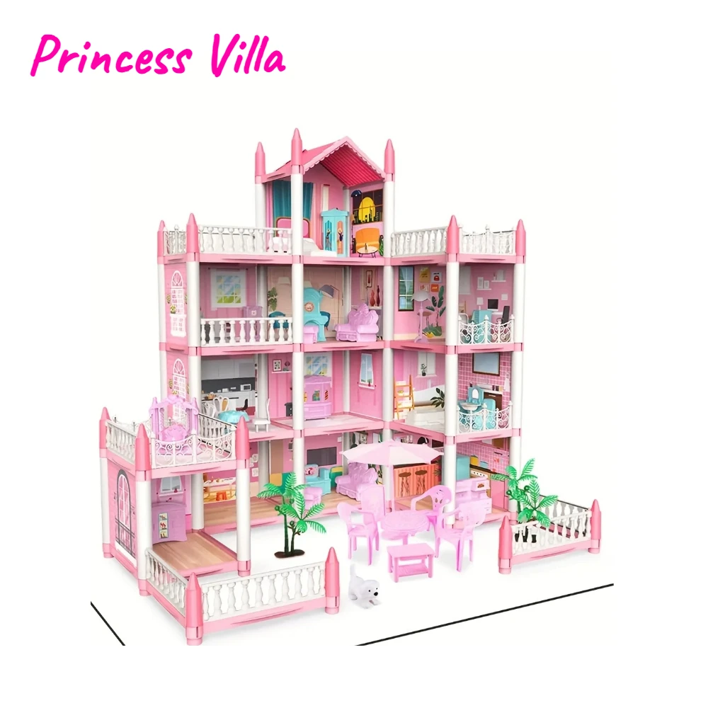 Diy-Villa-Castle-Model-Toy-Simulation-Princess-Doll-House-Girl-Gift ...